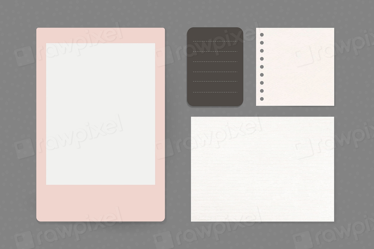 Office stationery notepad vector set | Premium Vector - rawpixel