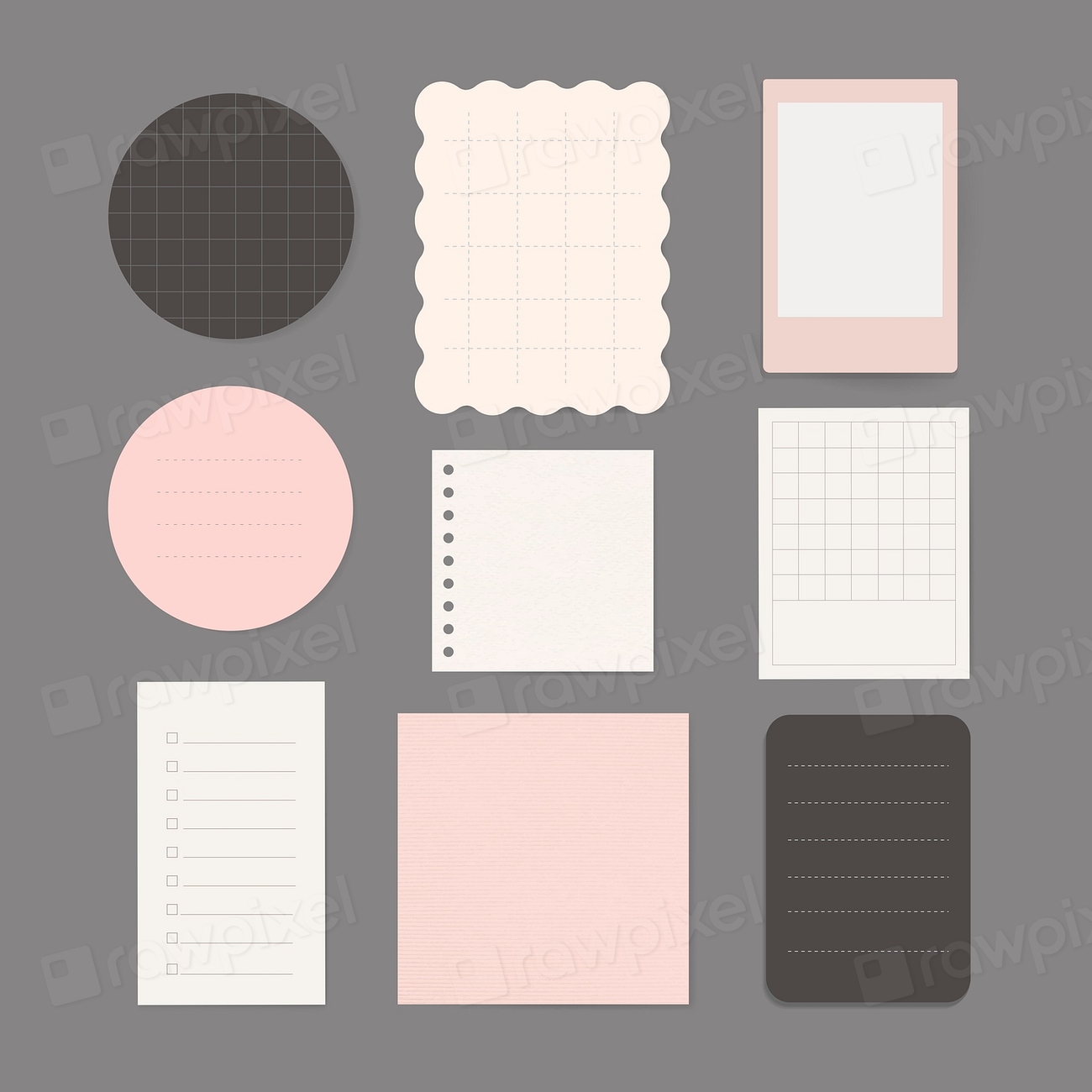 Notepad reminder paper psd set | Premium PSD - rawpixel