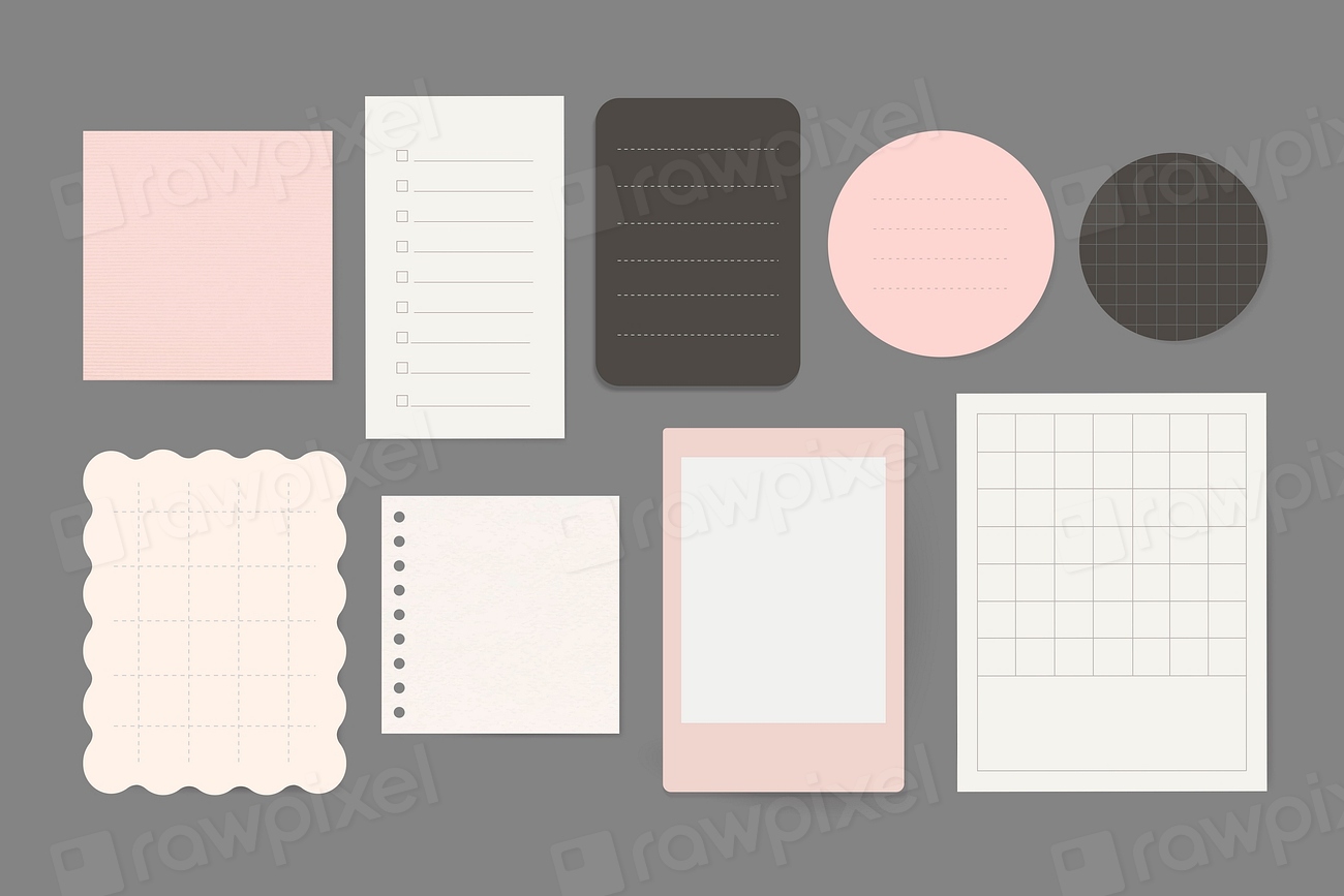 Office stationery note vector set | Premium Vector - rawpixel