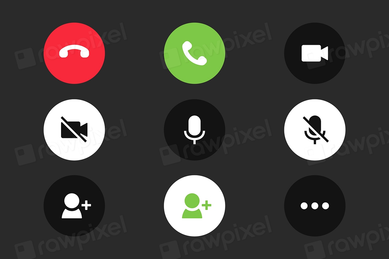 Smartphone call icon vector set | Premium Vector - rawpixel