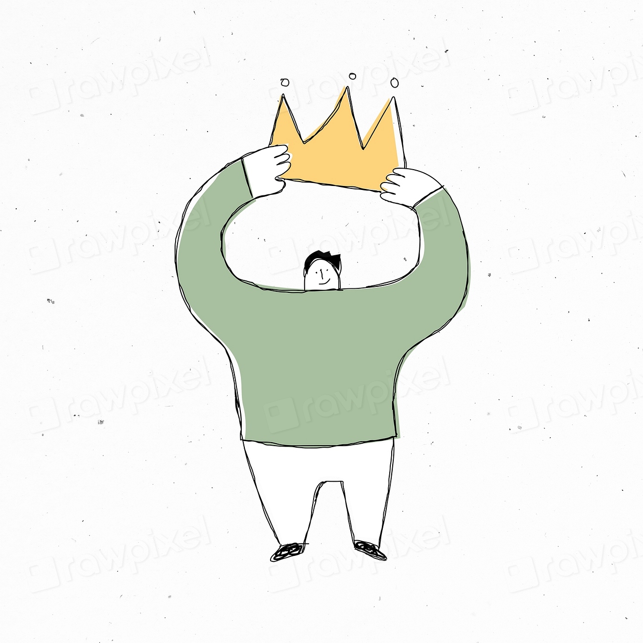 Man wearing a crown psd | Premium PSD - rawpixel