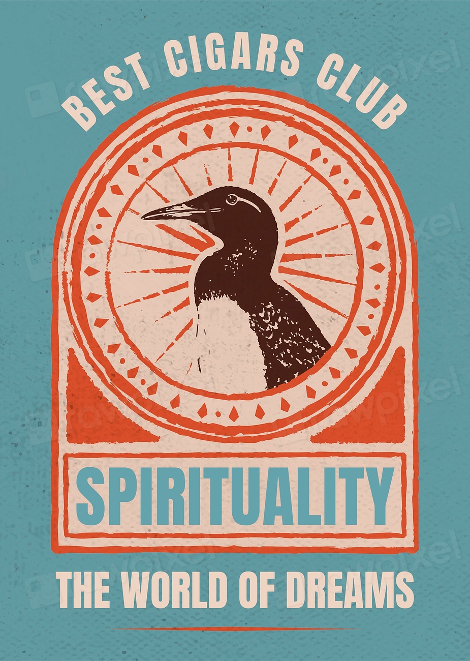 Retro cigar store poster vector | Premium Vector Template - rawpixel