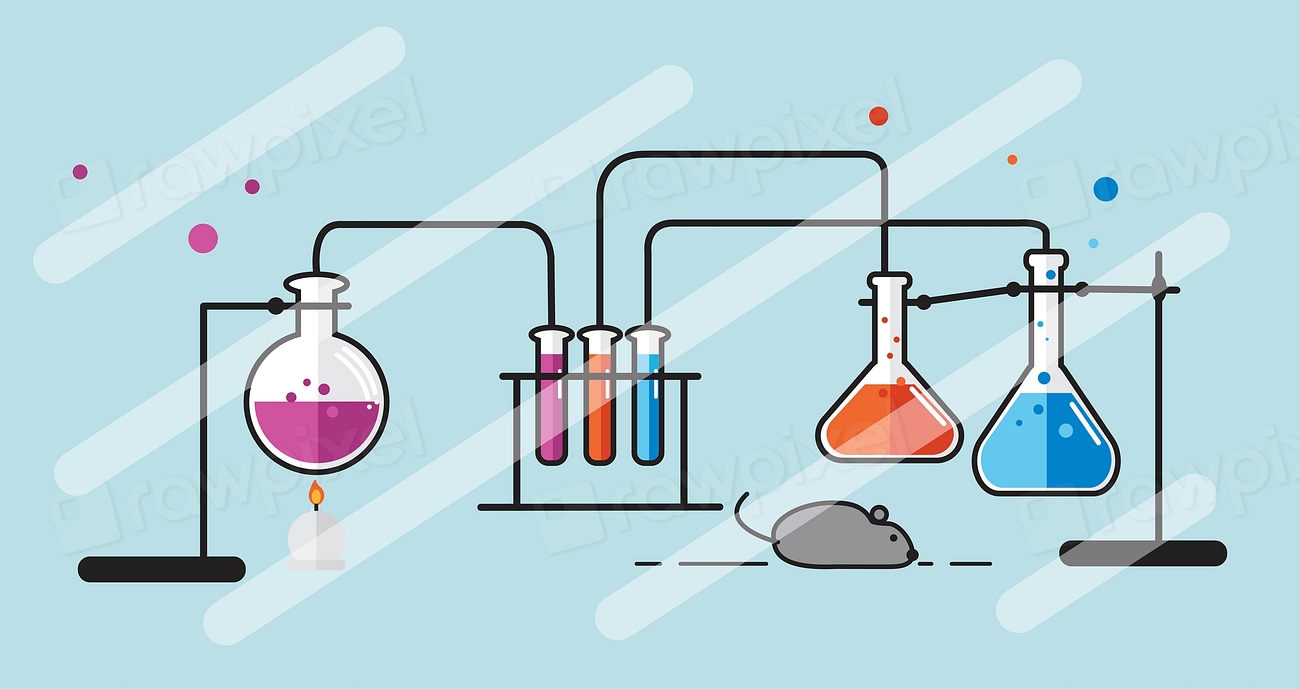 Illustration chemistry laboratory instruments set | Premium Vector ...