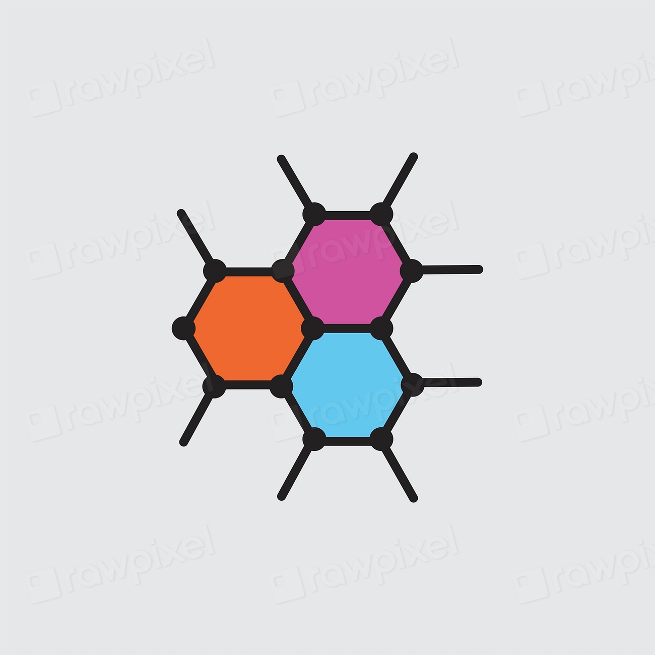 Illustration of chemical structure | Free Vector - rawpixel