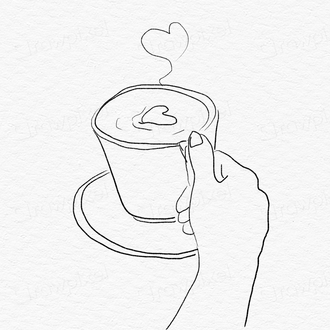 Cute latte art coffee psd | Premium PSD Illustration - rawpixel