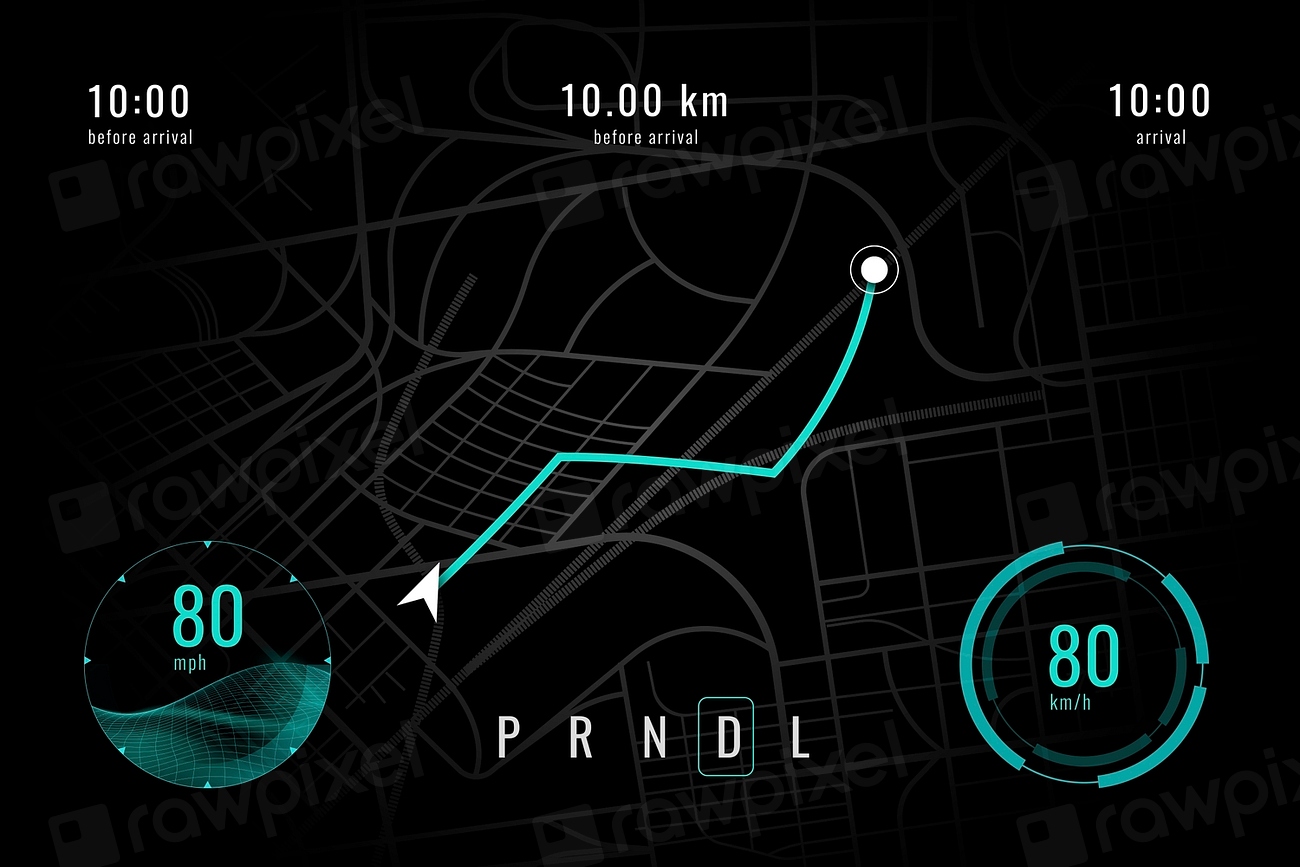 Smart car GPS screen psd | Free PSD - rawpixel