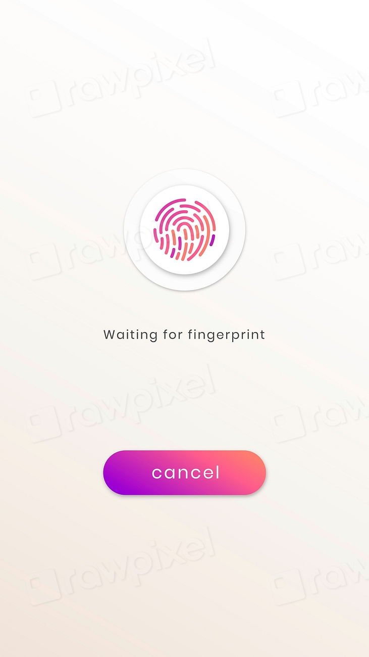 Fingerprint scan UI screen vector | Premium Vector - rawpixel