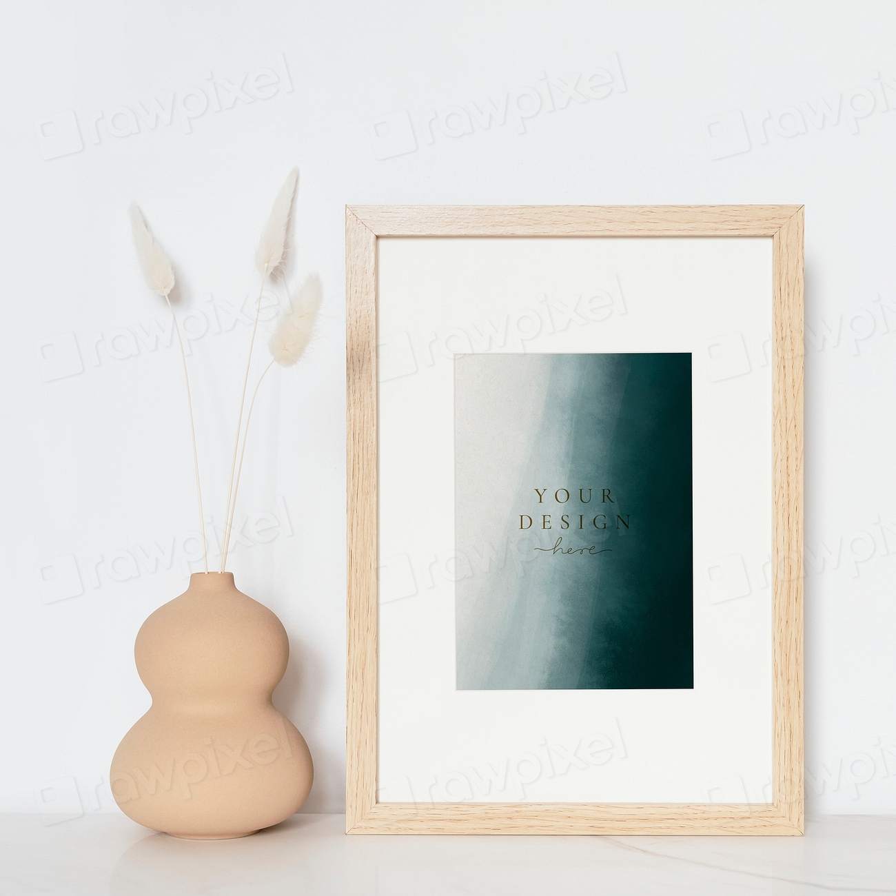 Wooden frame psd deep blue | Premium PSD Mockup - rawpixel