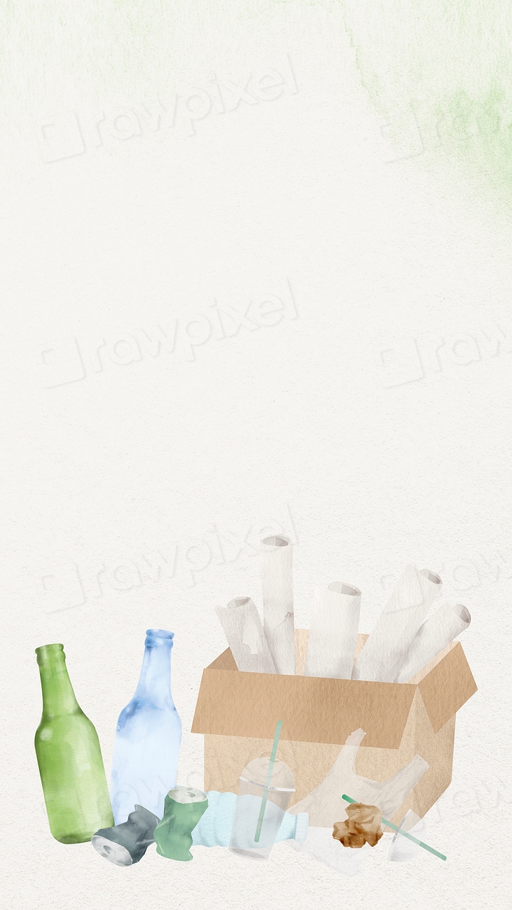 Recyclable waste environment wallpaper psd | Premium PSD - rawpixel