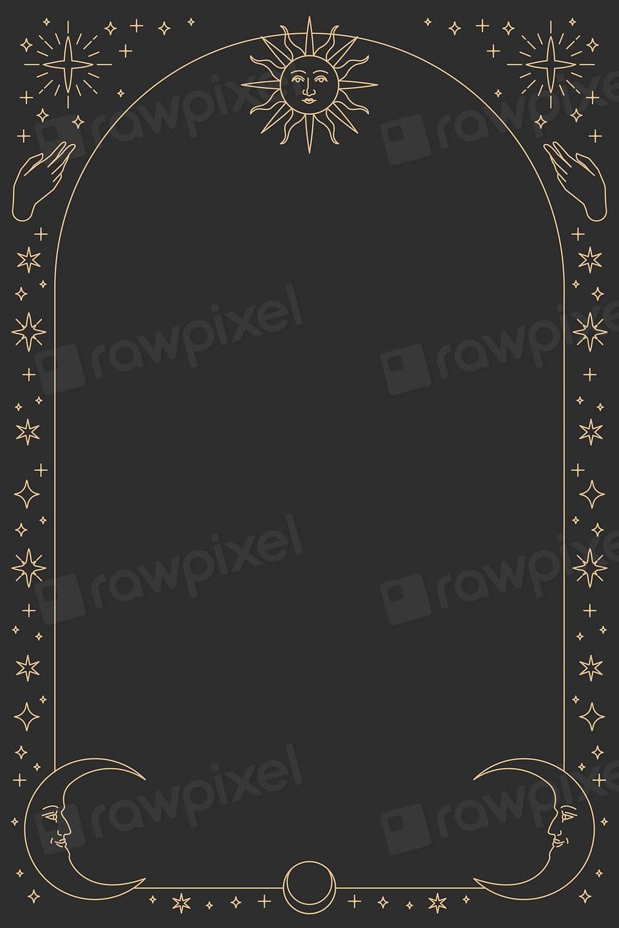 Monoline celestial icons frame vector | Premium Vector - rawpixel