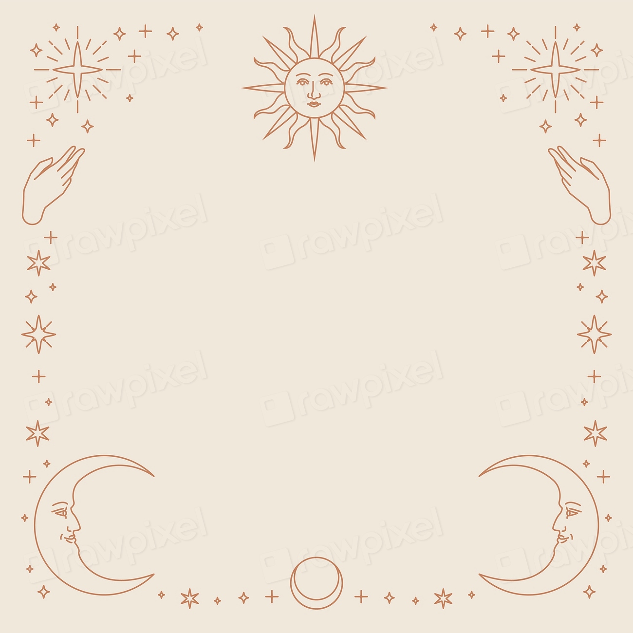 Gold celestial vector sun and | Premium Vector - rawpixel