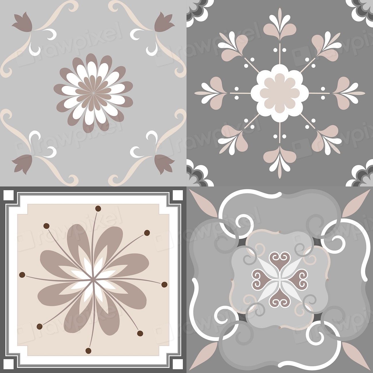 Seamless pattern tiles vector collection | Free Vector - rawpixel