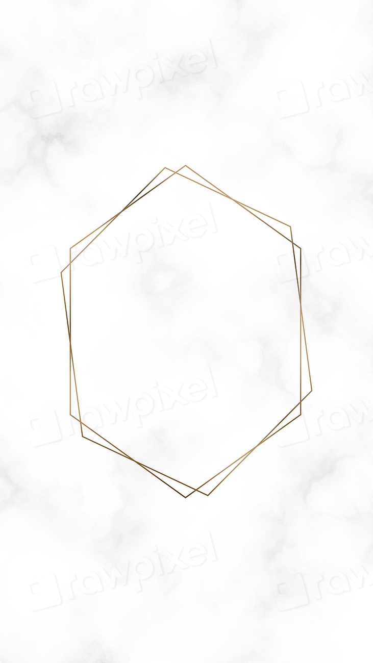 Golden hexagon frame template vector | Premium Vector - rawpixel