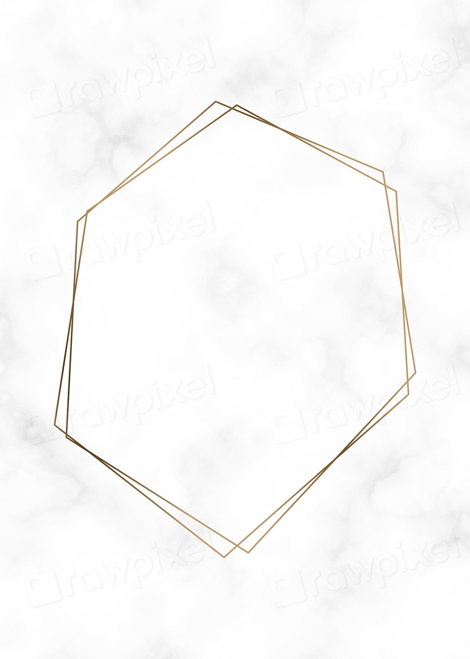 Golden hexagon frame template vector | Premium Vector - rawpixel