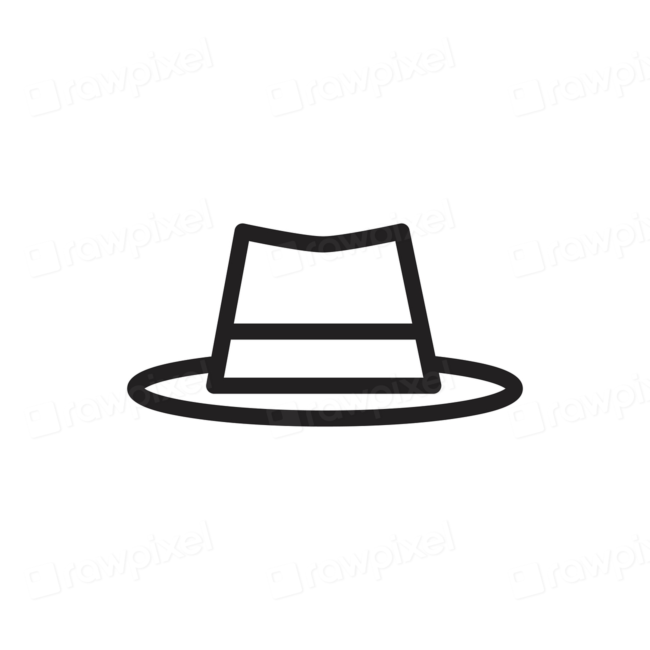 Fedora hat icon vector | Premium Vector - rawpixel