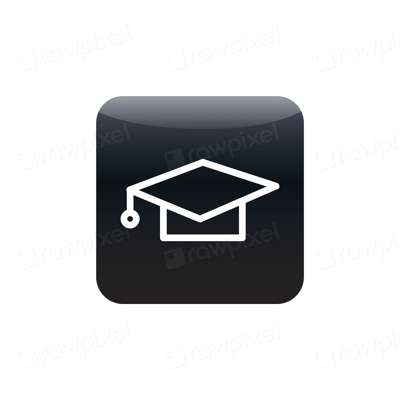 Square academic cap icon vector | Premium Vector - rawpixel