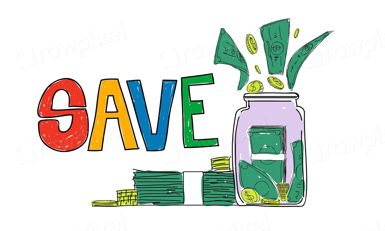 Illustration of money savings vector | Free Vector - rawpixel