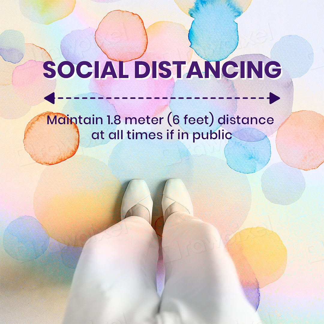 Physical distancing in public background | Free PSD Template - rawpixel