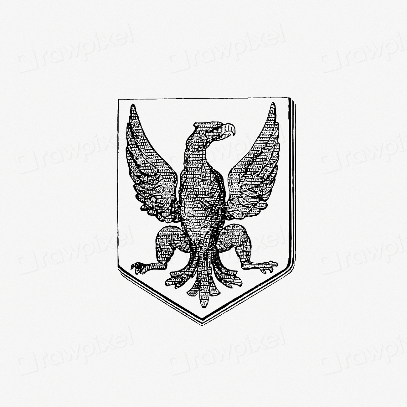 Bird shield, heraldic design book | Free Photo Illustration - rawpixel