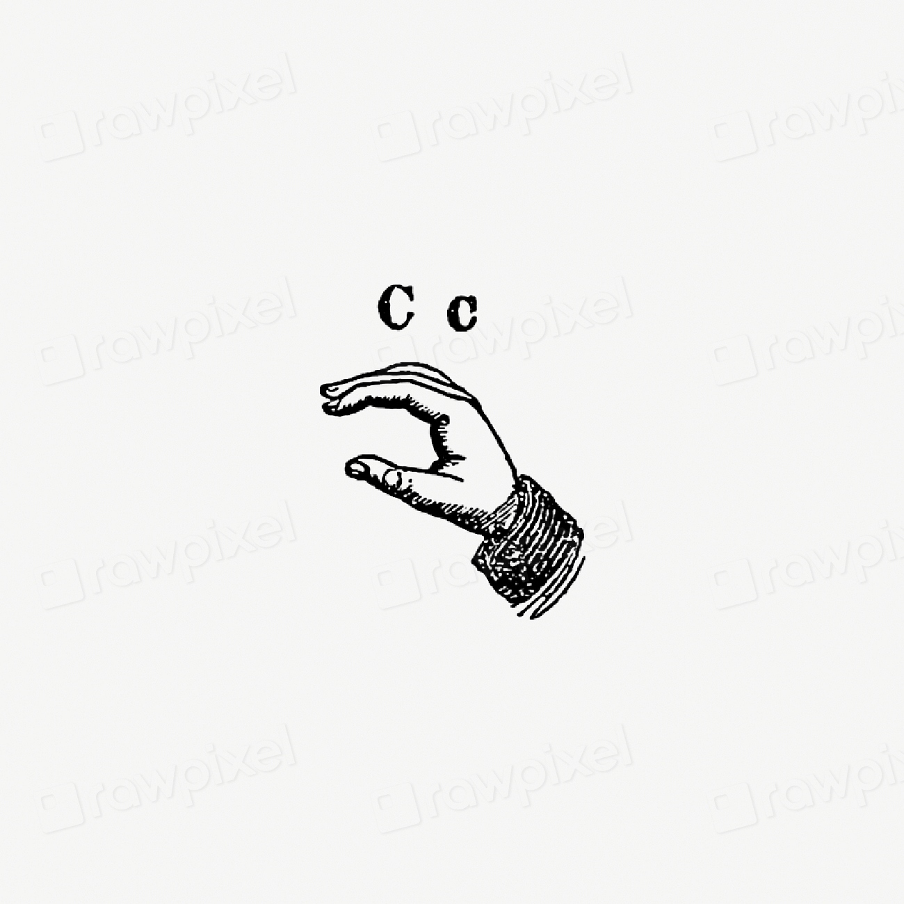 Sign language letter C What | Free Photo Illustration - rawpixel