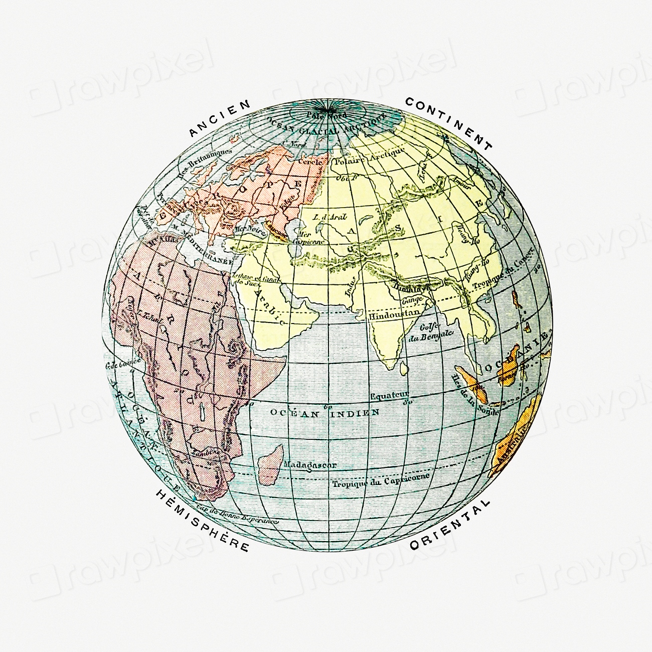 Drawing of a world atlas | Premium PSD - rawpixel