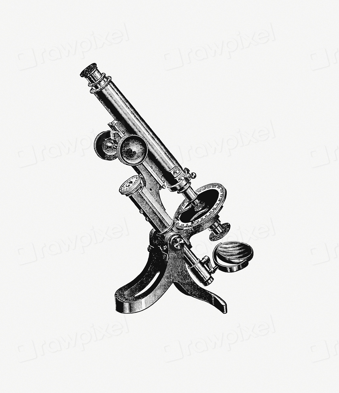 Vintage Victorian style microscope engraving. | Free Photo Illustration ...