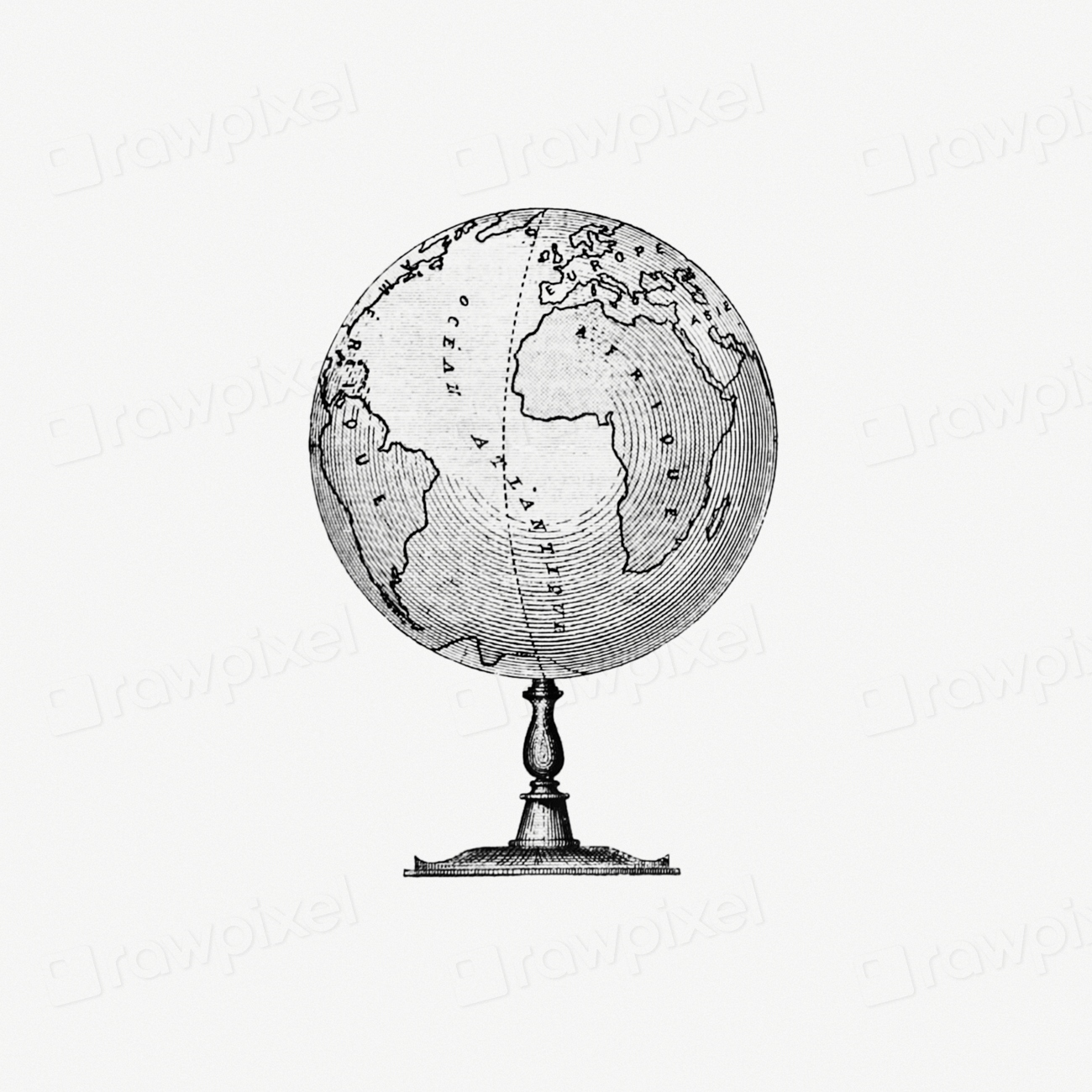 Vintage Victorian style atlas engraving. | Free Photo Illustration ...
