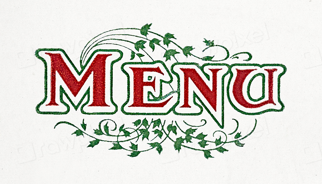 Menu typography in red illustration | Premium PSD - rawpixel