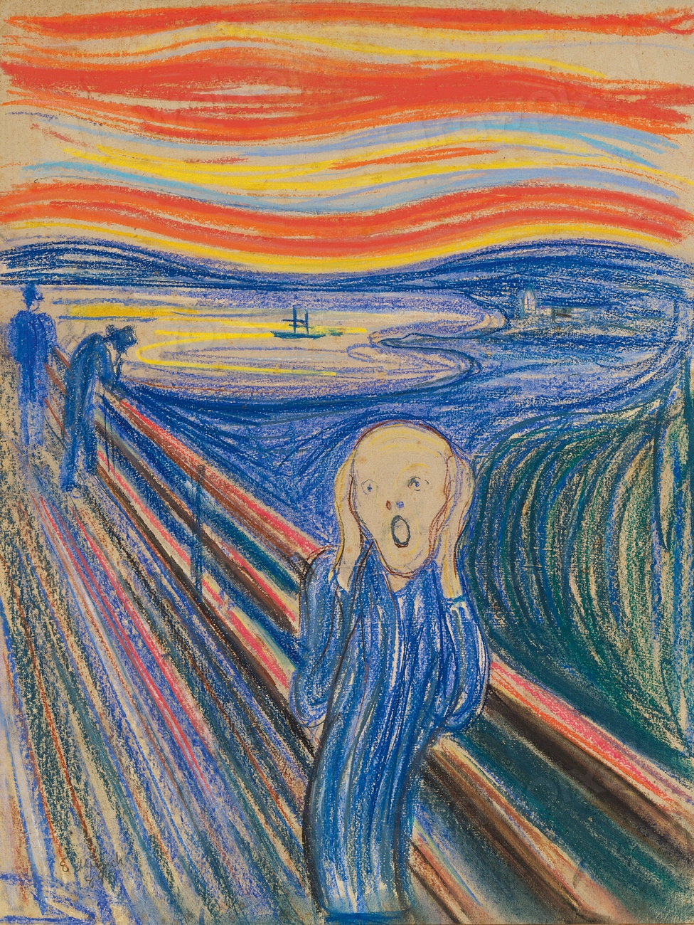 Scream Pastel (1895) Edvard Munch. | Free Photo Illustration - rawpixel