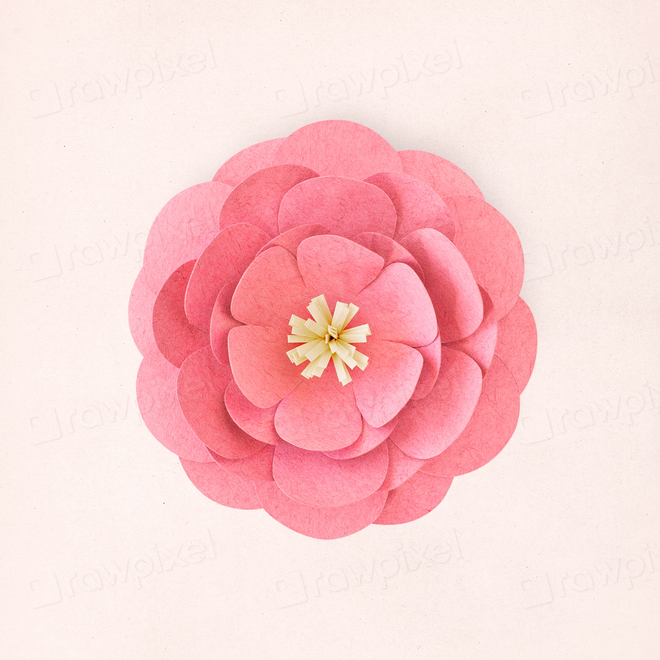 Pink flower paper craft | Premium PSD - rawpixel