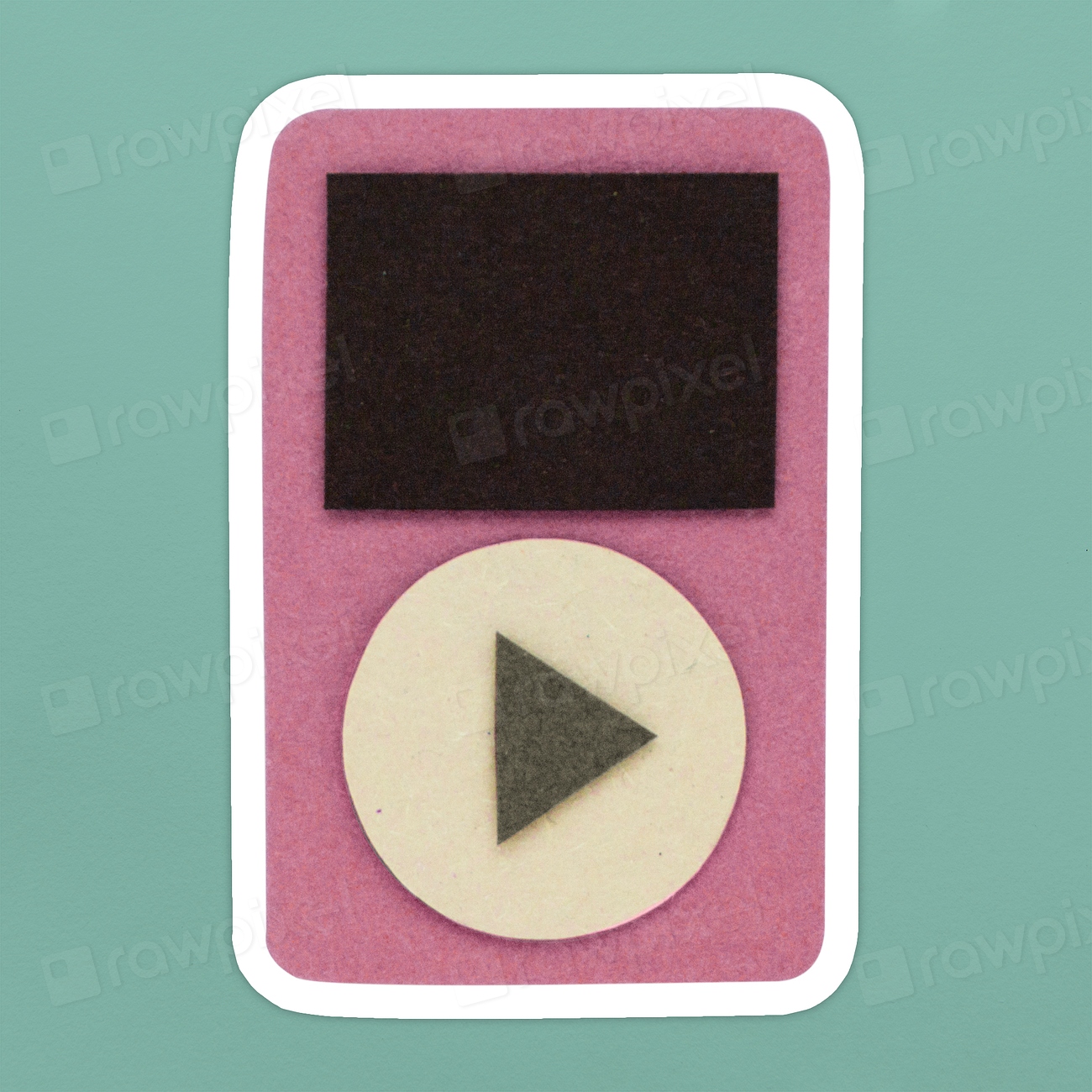 Pink music player paper craft | Premium PSD - rawpixel
