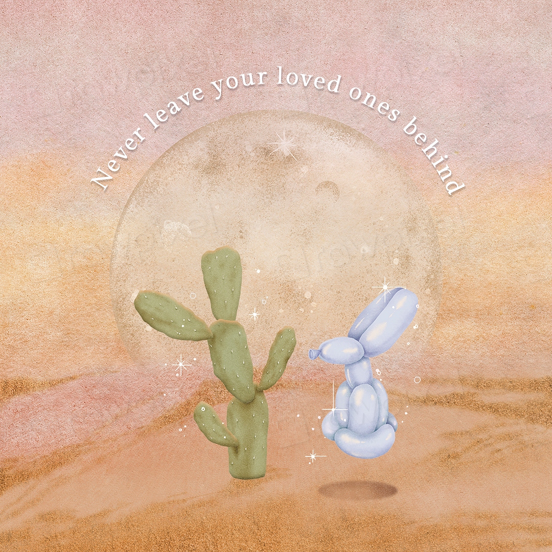 Cute balloon Instagram post template, | Premium PSD Template - rawpixel