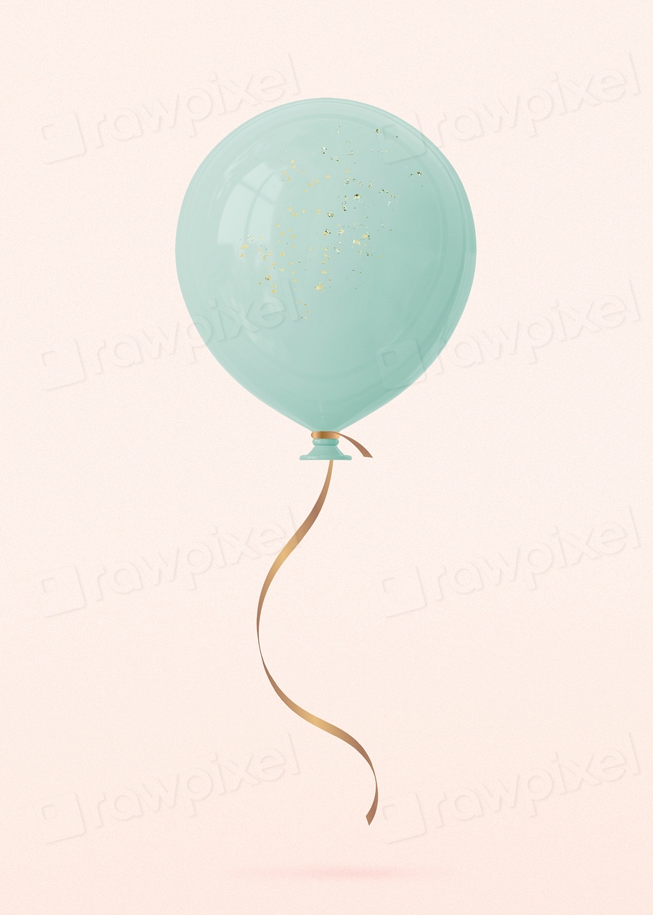Green balloon collage element, 3d | Premium PSD - rawpixel