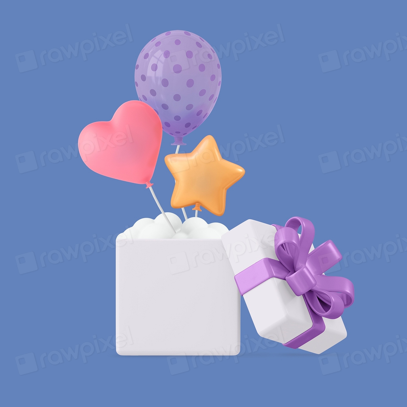 Gift box clipart, 3d birthday | Premium Photo Illustration - rawpixel