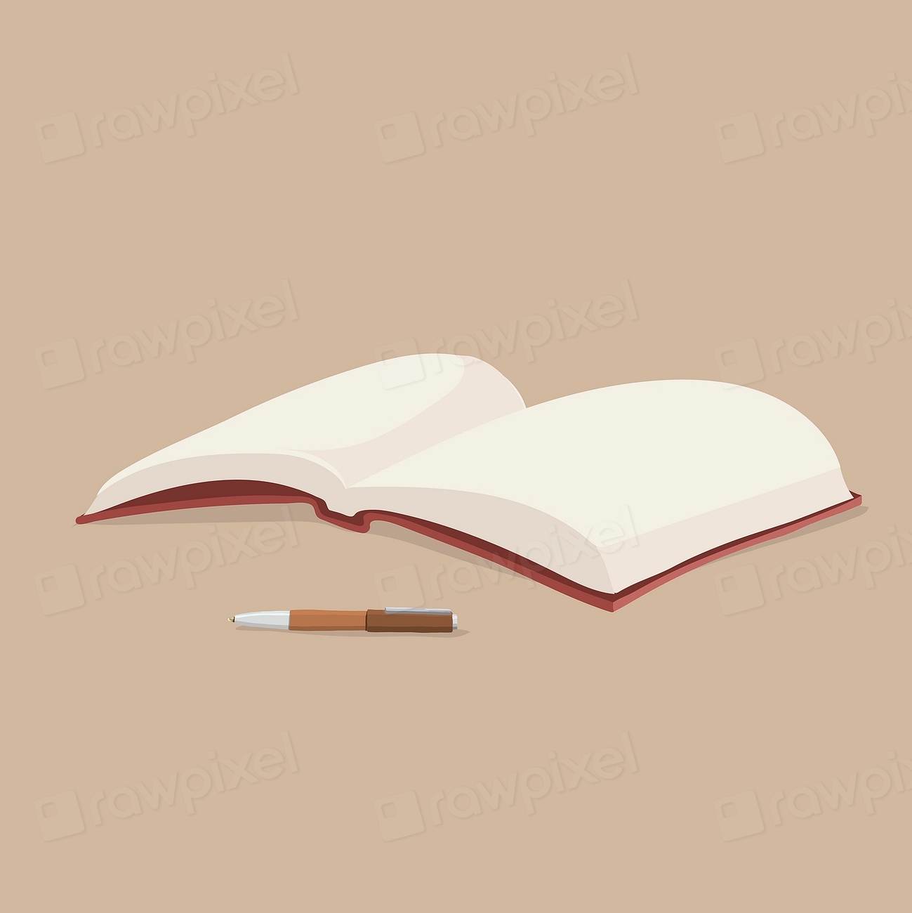 Open notebook clipart, aesthetic vector | Premium Vector Illustration ...