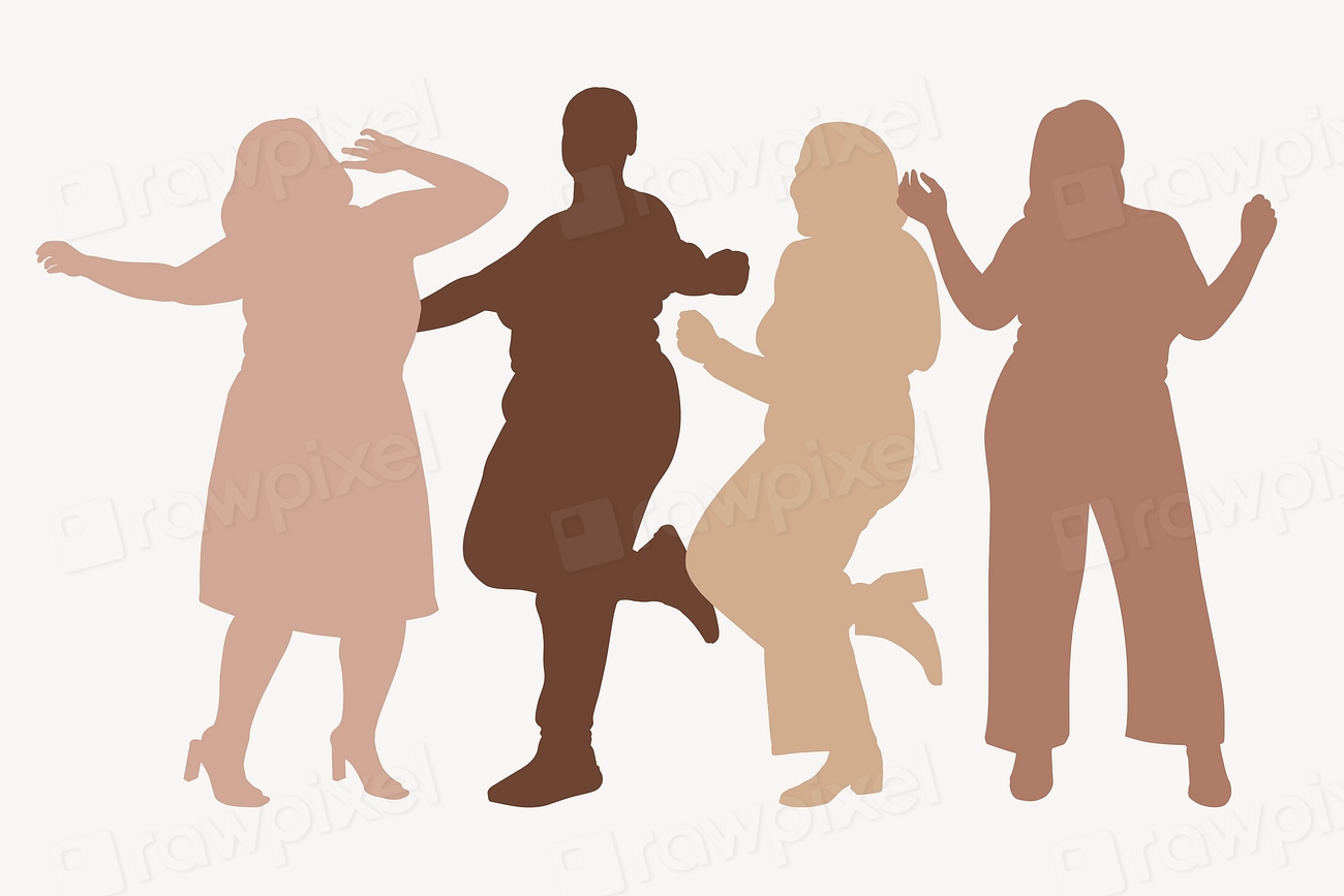 Plus size women silhouette clipart, | Premium PSD - rawpixel