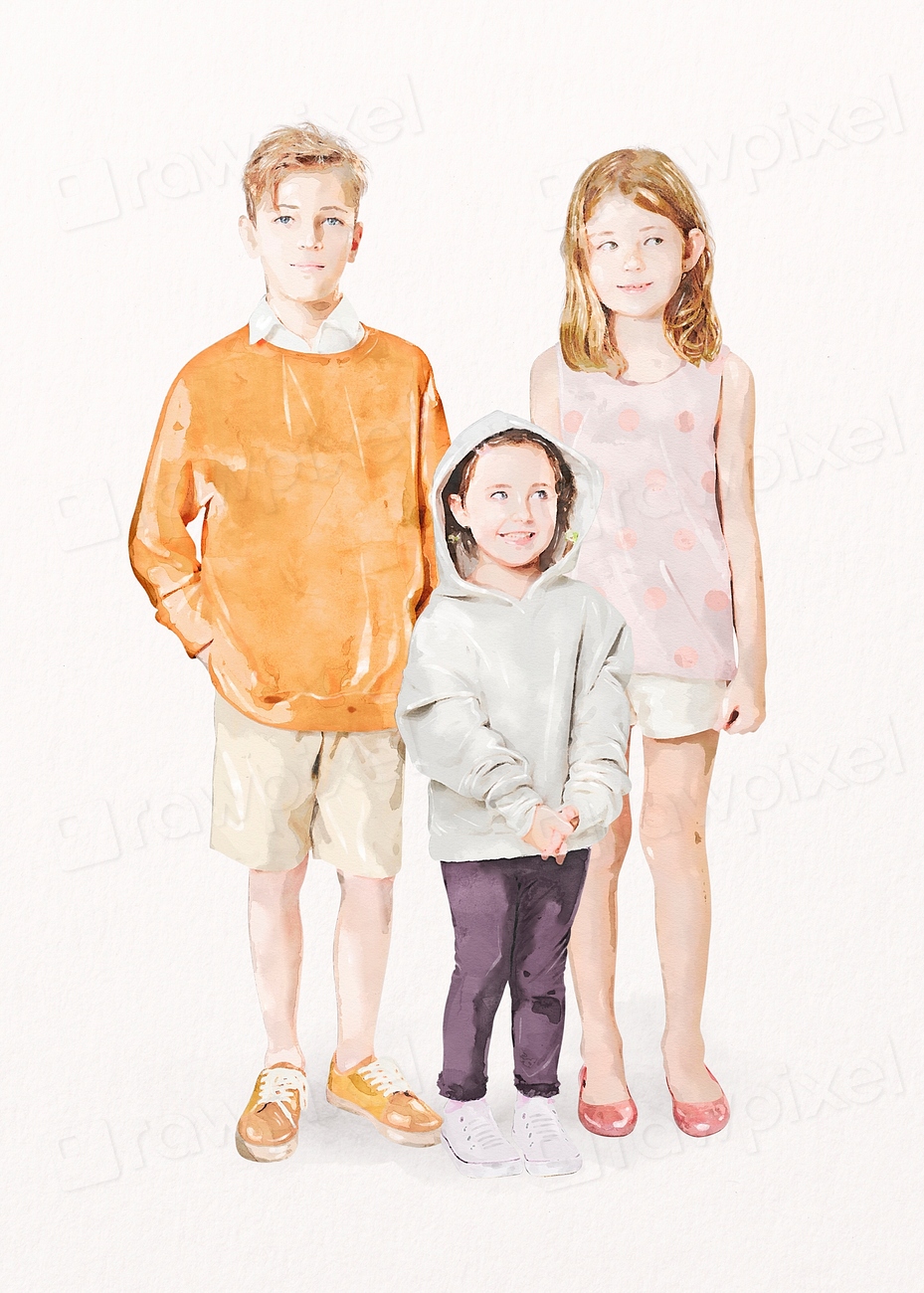 Kids school fashion, watercolor illustration, | Premium PSD - rawpixel