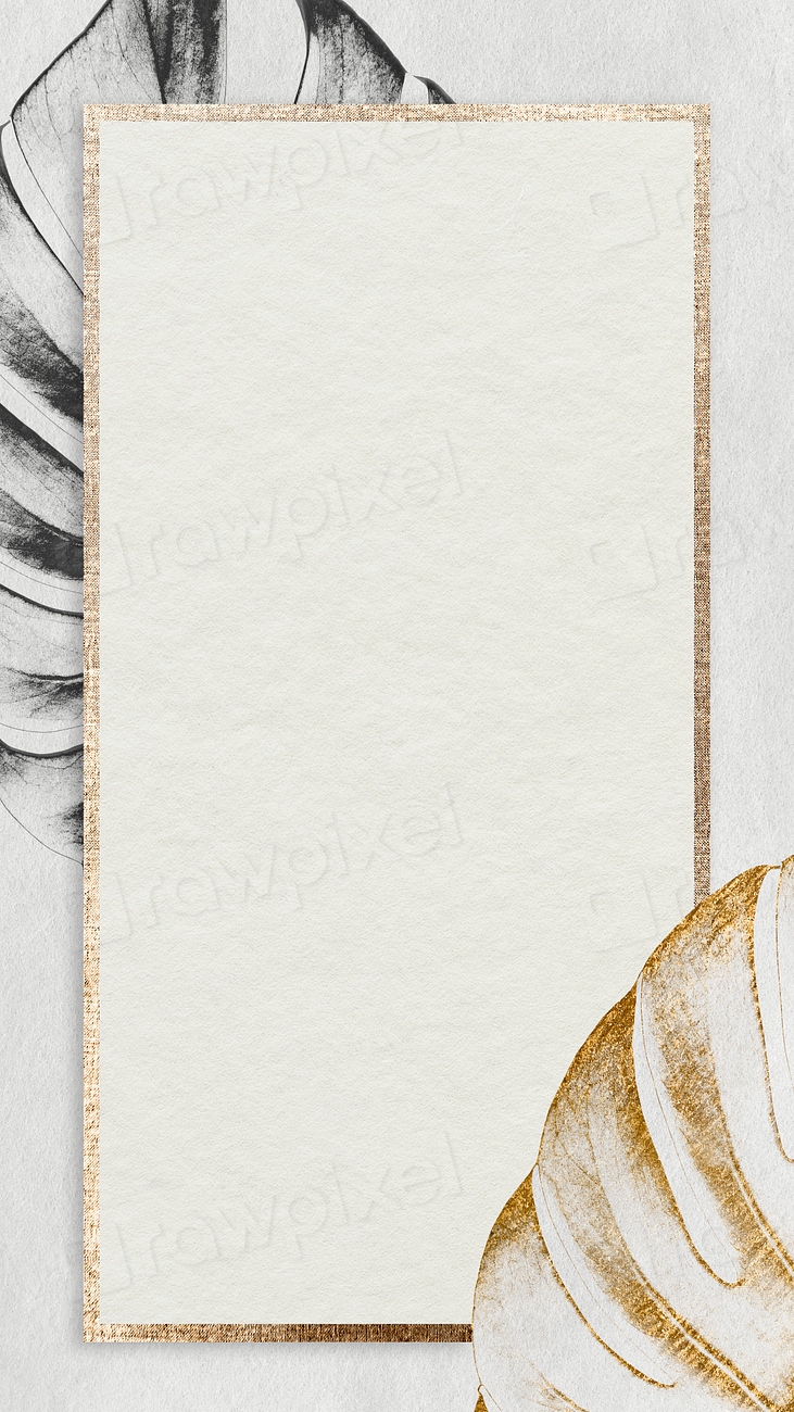 Golden monstera leaves frame design | Premium Photo - rawpixel