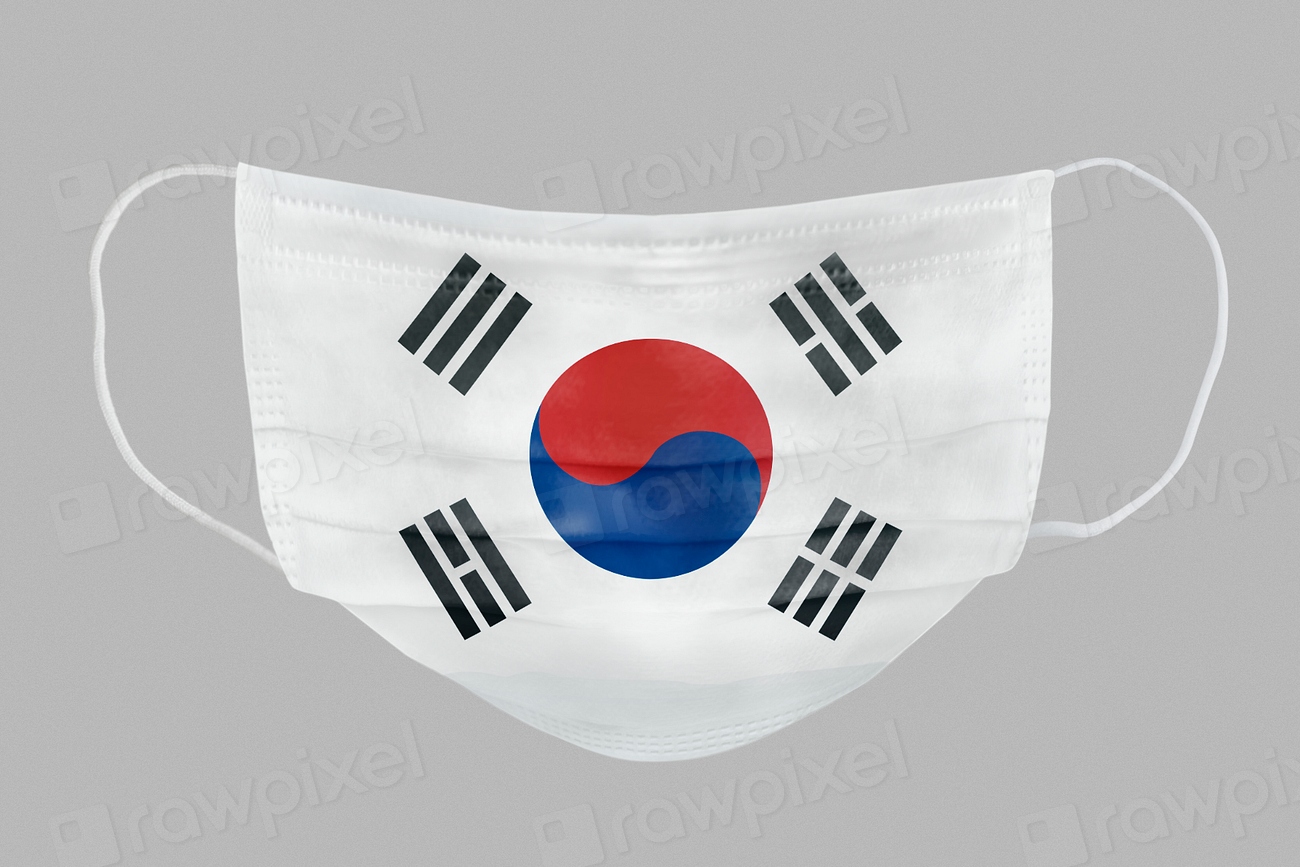South Korean flag pattern on a face | Free PSD - rawpixel