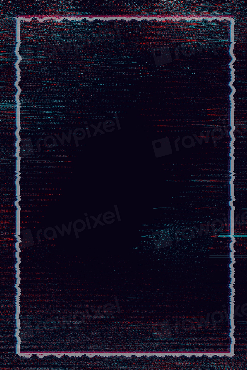 Rectangle frame on glitch effect | Premium PSD - rawpixel