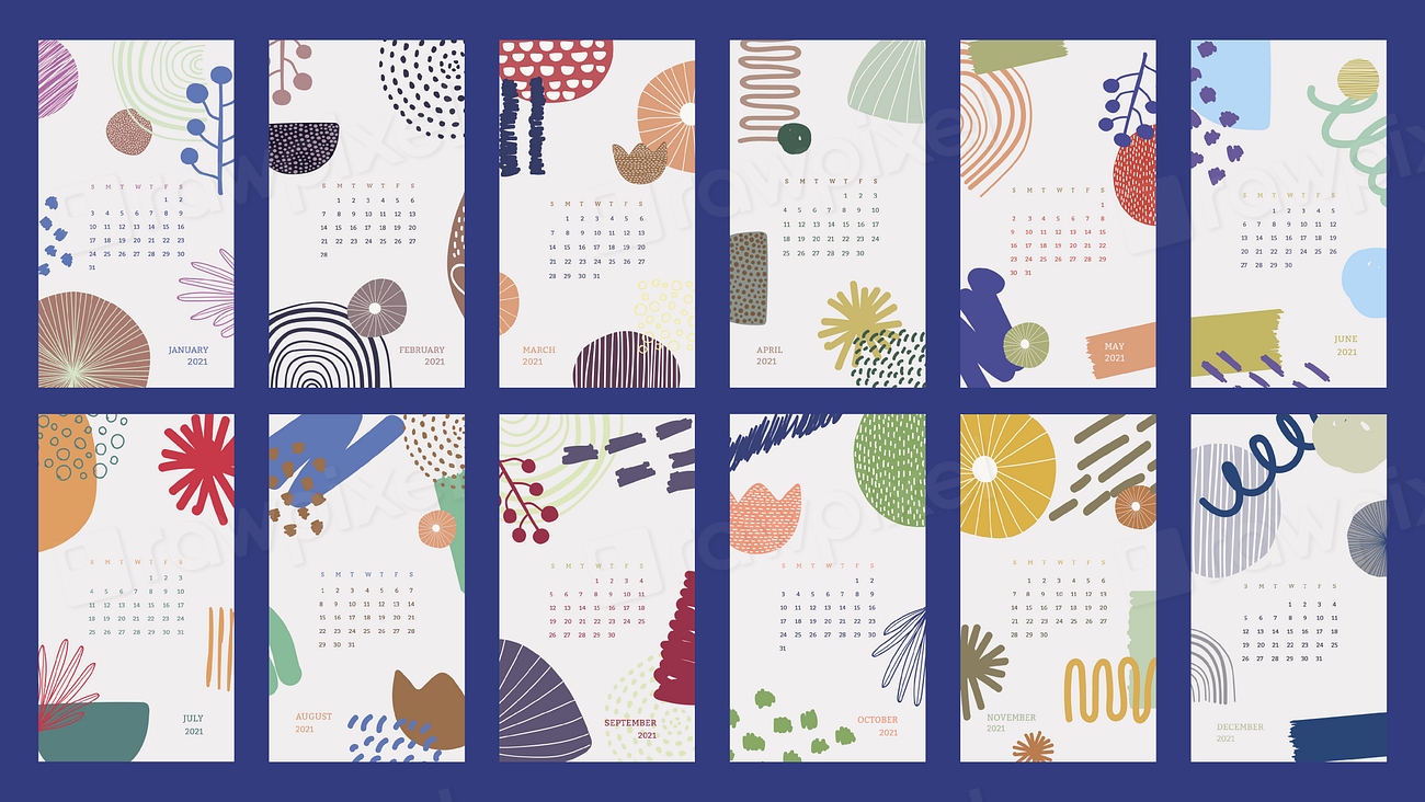 2021 calendar printable template psd | PSD - rawpixel