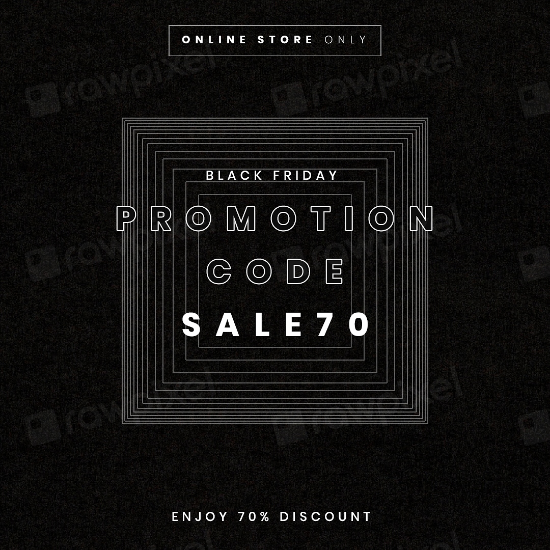 Promotion code sale 70 psd | Premium PSD Template - rawpixel