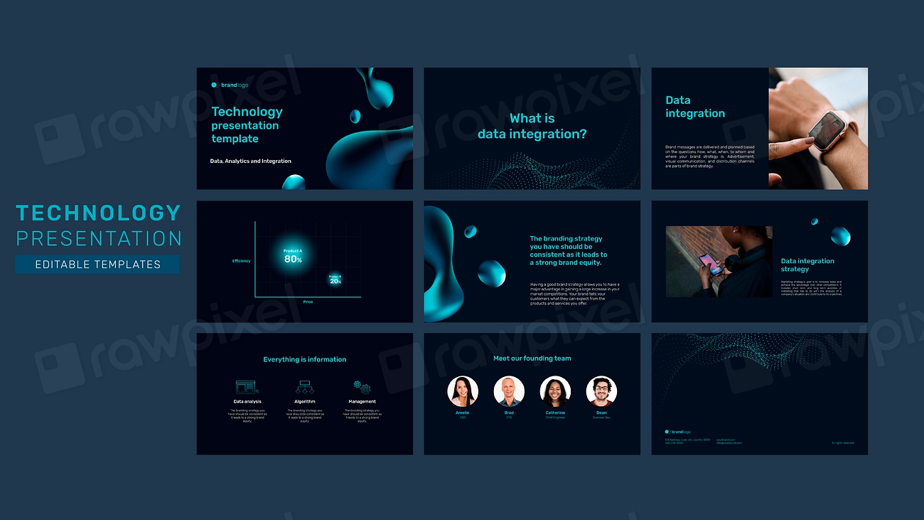 Editable technology psd presentation template | Premium PSD - rawpixel