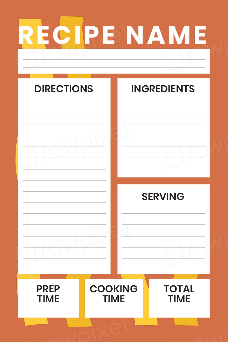 Doodle food recipe template psd | Premium PSD Template - rawpixel