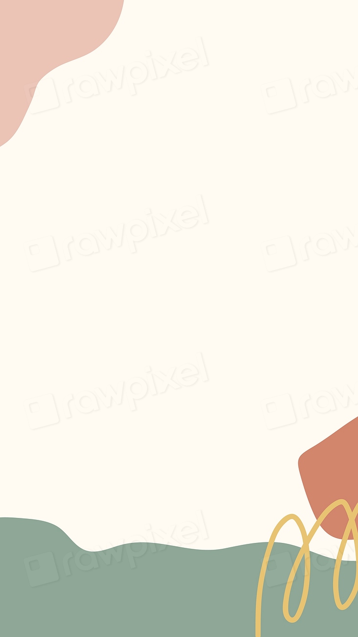 Memphis phone cream wallpaper, cute | Free Photo - rawpixel