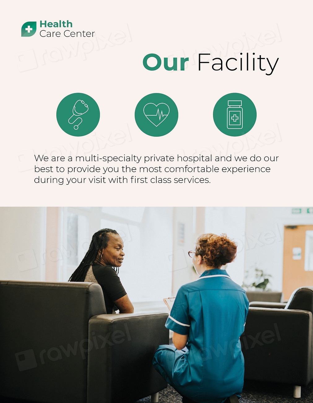 Medical facility flyer template, healthcare | Premium PSD Template ...