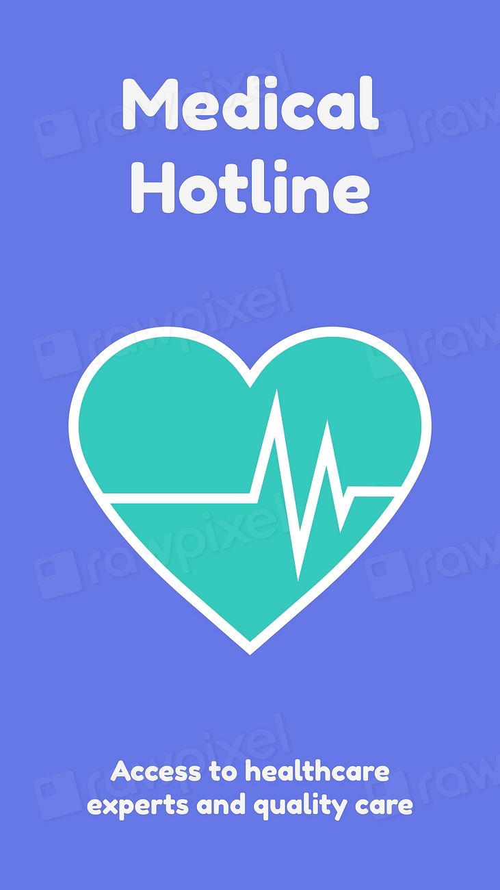 Medical hotline Facebook story template, | Premium Vector Template ...