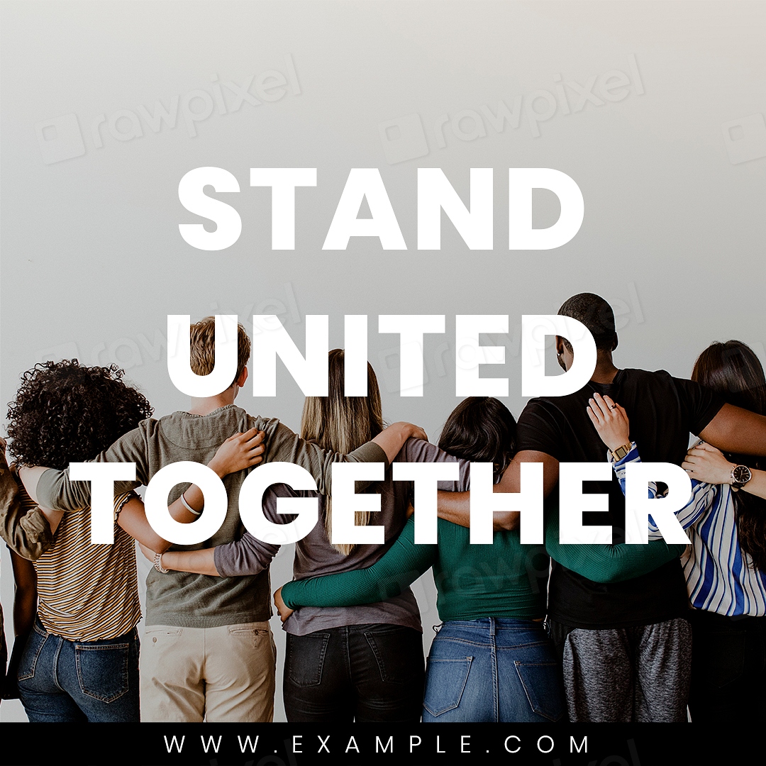Stand united together social banner | Premium PSD Template - rawpixel