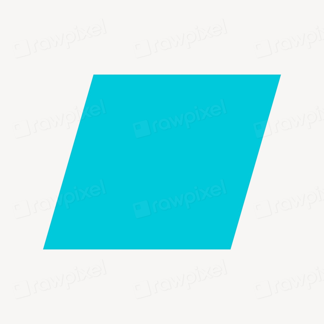 Blue parallelogram shape sticker, geometric | Free Vector - rawpixel
