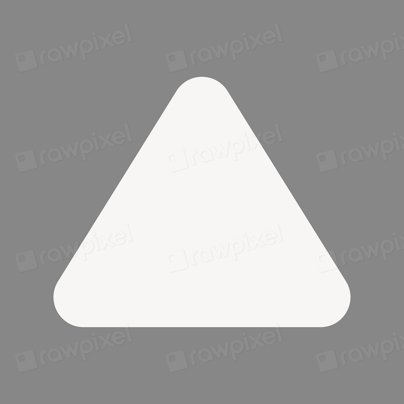 White triangle sticker, flat geometric | Premium Vector - rawpixel